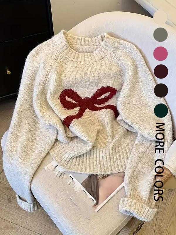 CORA™ - Elegant Bow Knit Sweater for Autumn & Winter Autumn – Susan ...